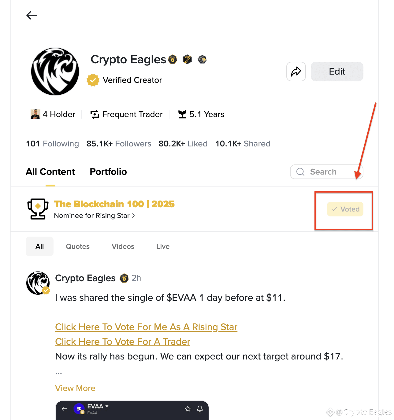 I am nominated for the Blockchain 100 in the Rising Star | Crypto ...