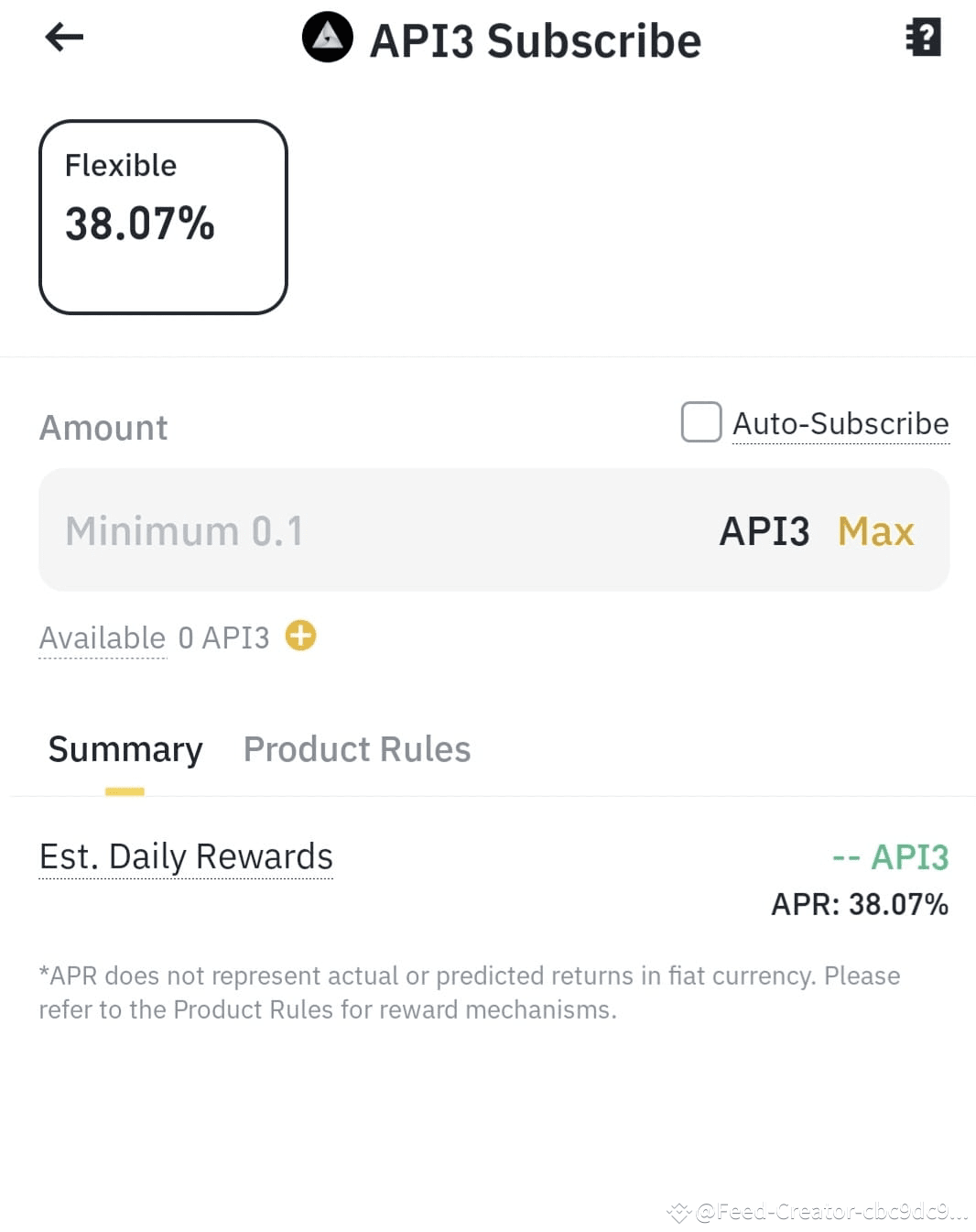 $API3 The best way to trap retail investors. High APR to lo | Feed-Creator-cbc9dc99a on Binance ...