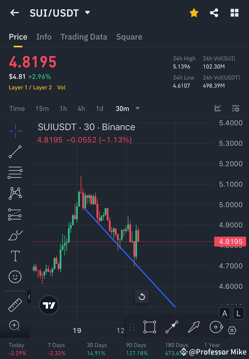$SUI /USDT Intraday Short Trade Setup🔥💯 Market Outlook: T | Professor Mike on Binance Square