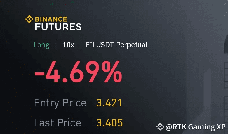 Good Morning Square Fam ! $FIL To Is Dump In Market Fil | RTK Gaming XP on Binance Square