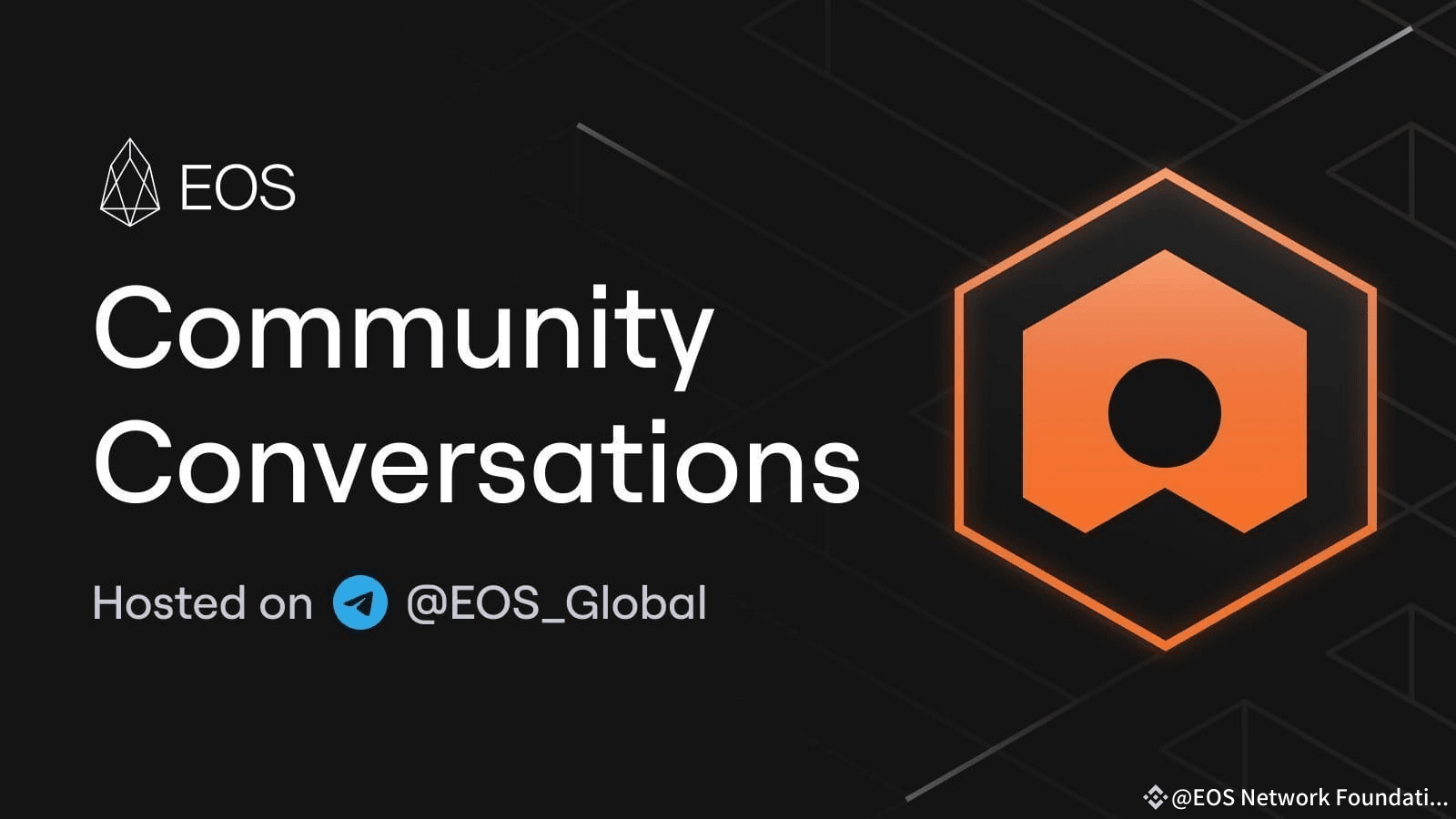 Join us for our $EOS Community Conversations today. 💬 You | EOS Network ...