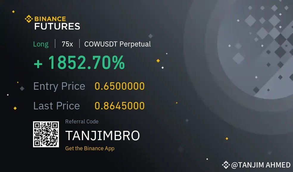 $COW TOP GAINER🐄 | TANJIM AHMED on Binance Square