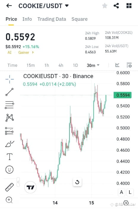 $COOKIE /USDT Technical Analysis – Binance Update 🔥🔥💯 C | RB-Trader on Binance Square