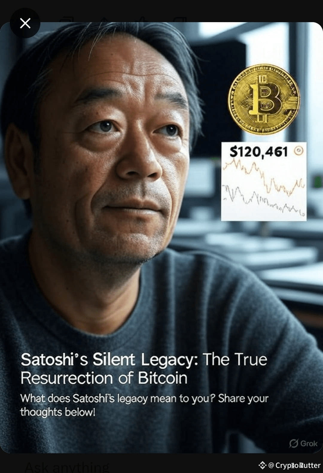 Satoshi Nakamoto: $120 Billion$BTC and Still Silent – The | CryptoButter on Binance Square