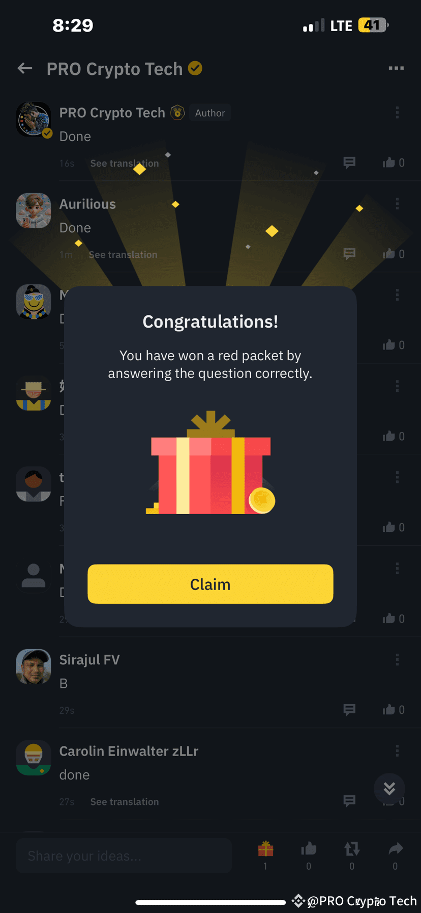 🎁 🎁 🎁 First 3000 Users CLAIM FREE #Dogecoin GIVEAWAY IN | PRO Crypto Tech on Binance Square