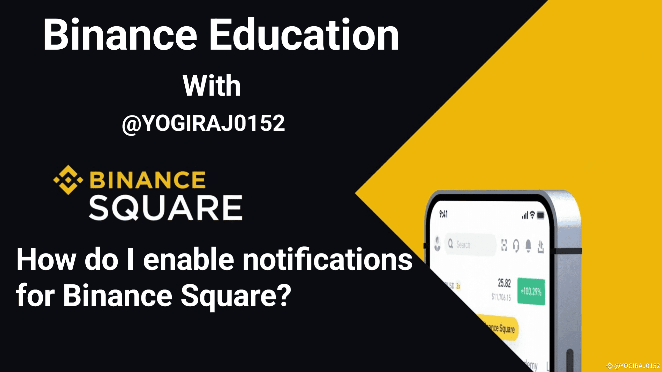 How do I enable notifications for Binance Square? 👉 | YOGIRAJ0152 on ...