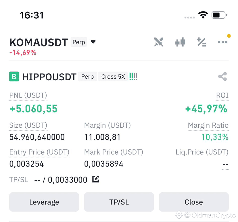 #Hippo + 10% in 6 hours | OldmanCrypto on Binance Square