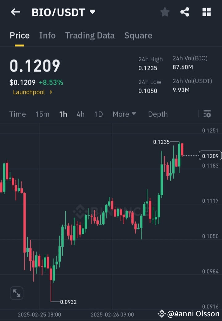 🚀$BIO BIO/USDT – Bullish Momentum! BIO has surged +8.53 | Janni Olsson on Binance Square