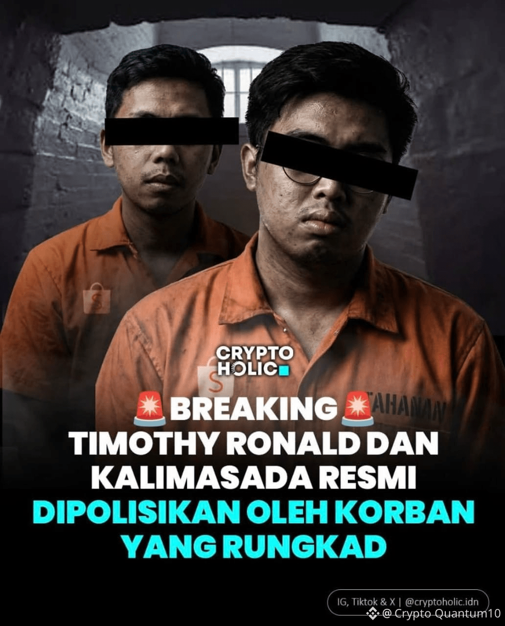 JUST IN : Resmi di polisikan Timothy Ronald dan Kalimasada | Crypto ...