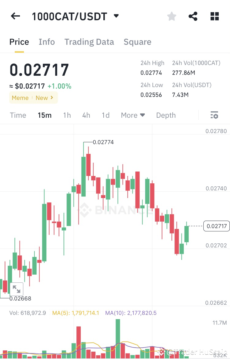 🐾 $1000CAT /USDT: The Purrfect Trade Awaits on Binance! 🐾 | Trader HuSsain on Binance Square