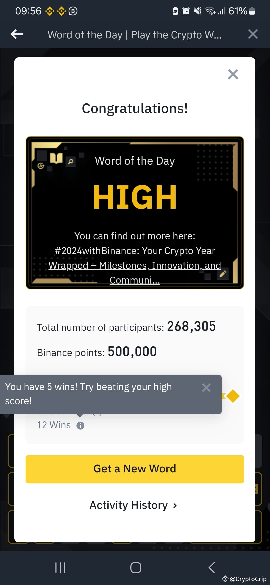 Crypto Word of the Day: HIGH In the fast-paced world of cry ...