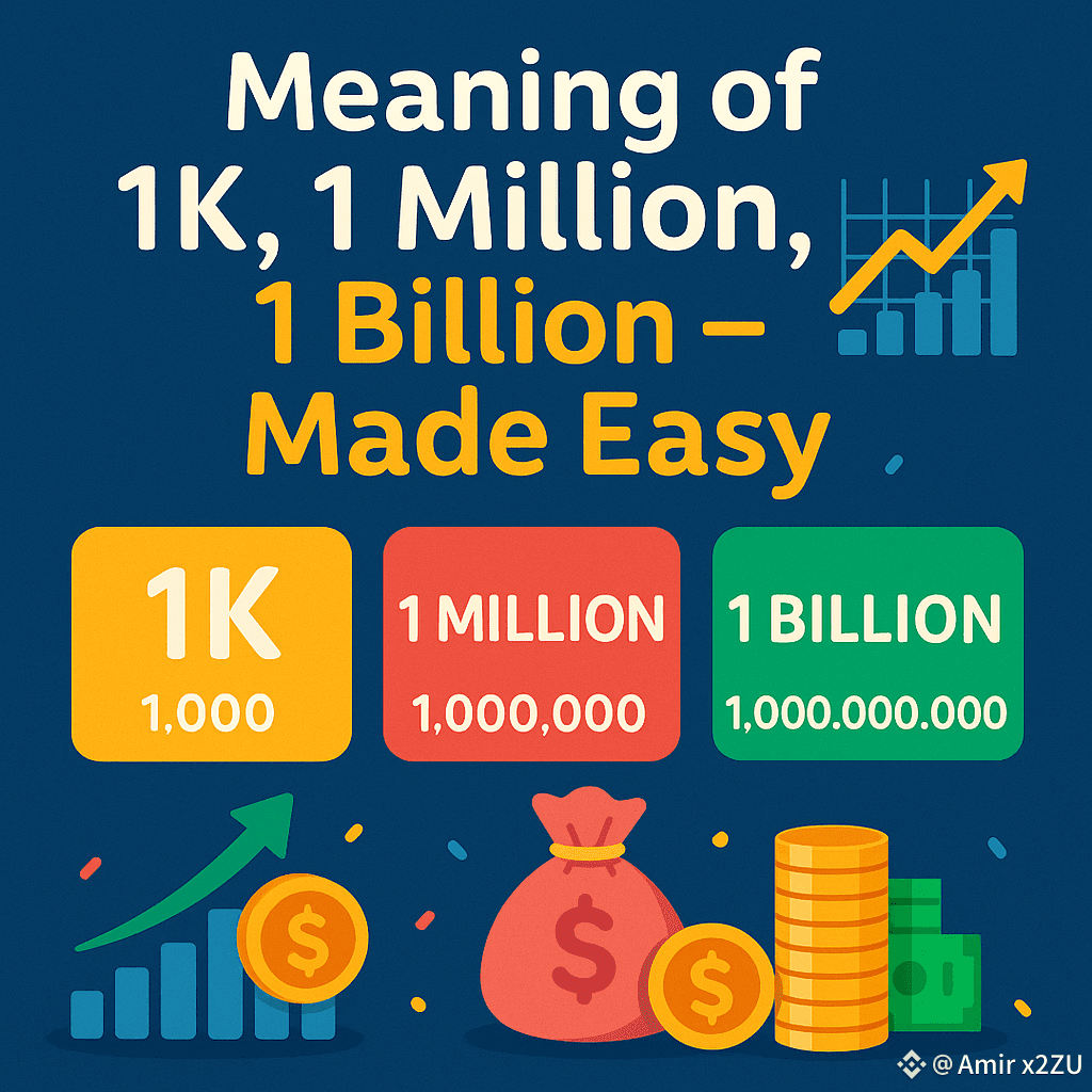 💹 Meaning of 1K, 1 Million, 1 Billion – Made Easy You’ve p | Amir x2ZU ...