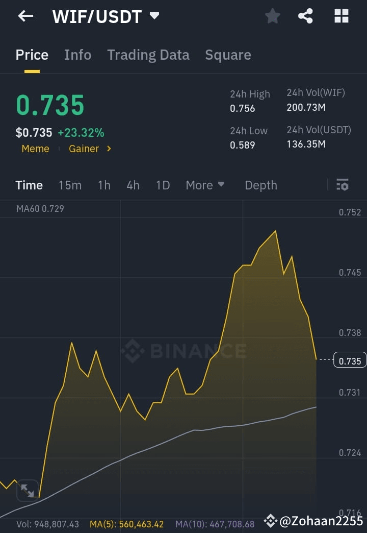 $WIF /USDT Technical Analysis – March 2, 2025 Current Mar | Zohaan2255 on Binance Square