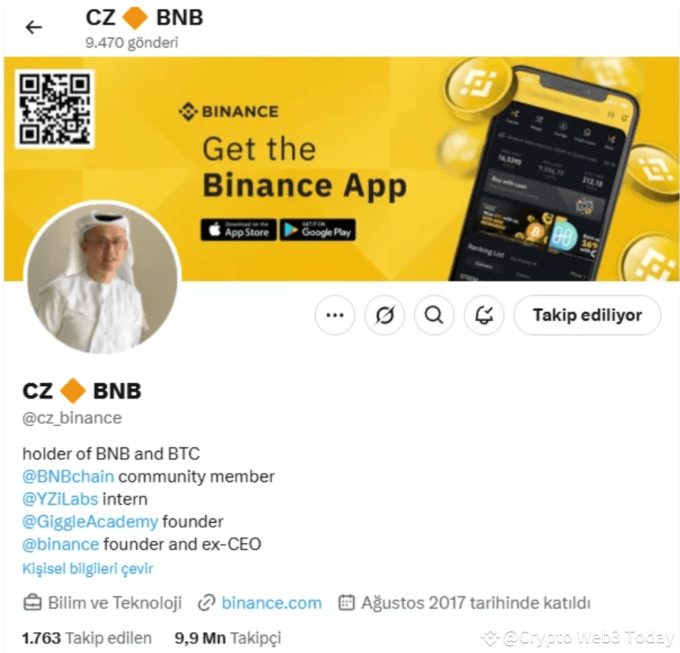 Binance Founder CZ Changed His Profile Photo, This Altcoin P | Crypto Web3 Today on Binance Square
