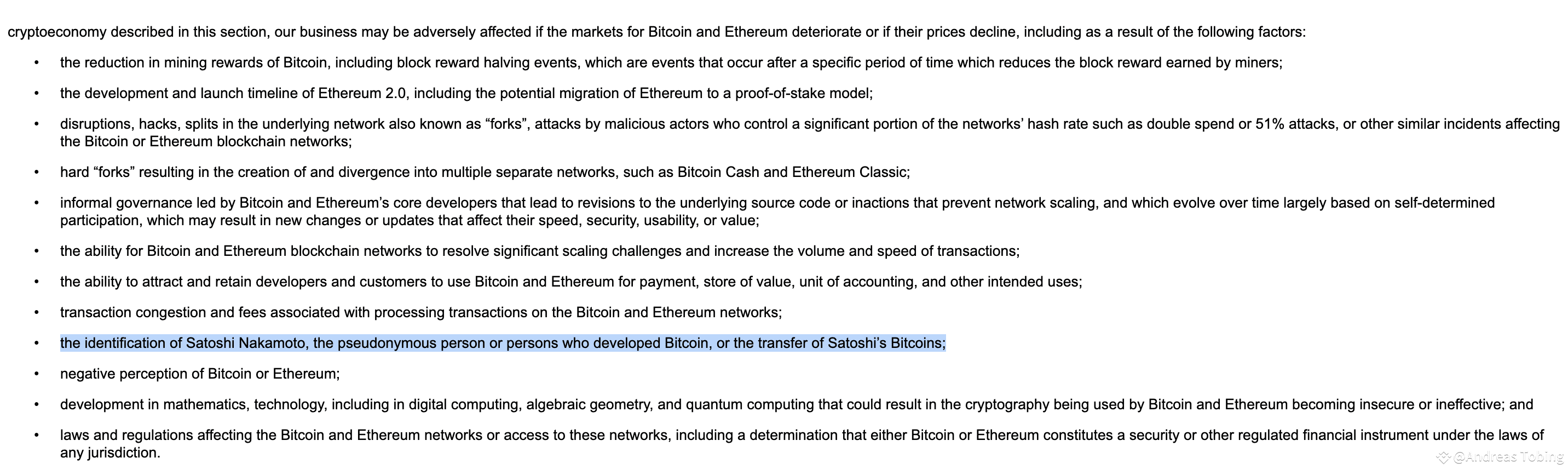 Back in 2021, I had the chance to read the @coinbase prospec | Andreas ...