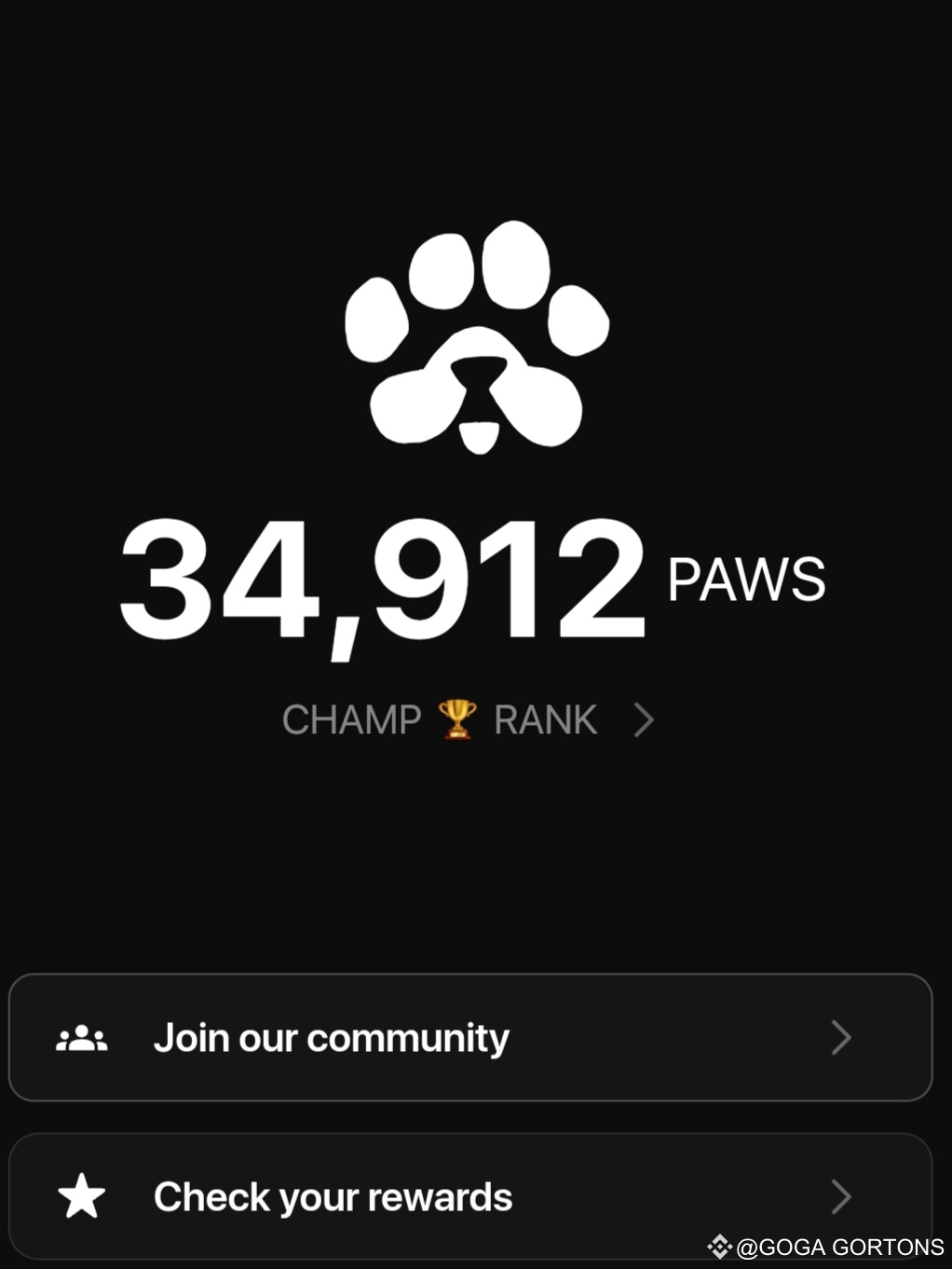 PAWS PAWS PAWS PAWS Telegram is a game that has great oppor | GOGA GORTONS on Binance Square