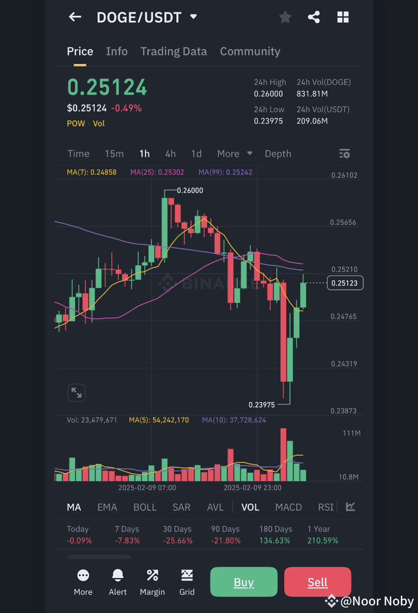 $DOGE #Doge (77%% Maybe)😎 $ -0.50% / $0.89% Maybe 🤓 24 H 8 | Noor Noby on Binance Square