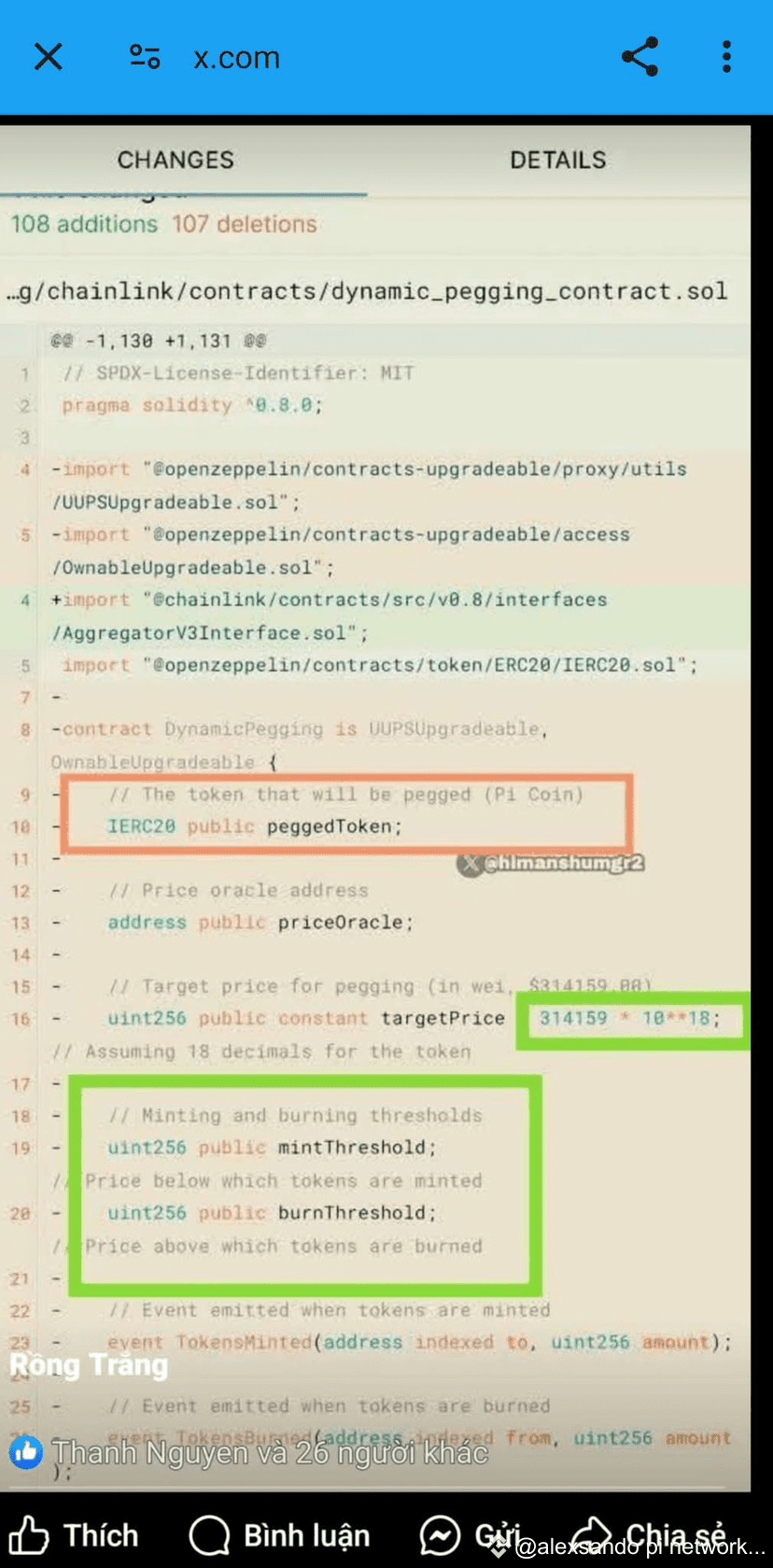 Pi - Part 3 👉Is this contract code official from PiCoreTea | alexsando pi network on Binance Square