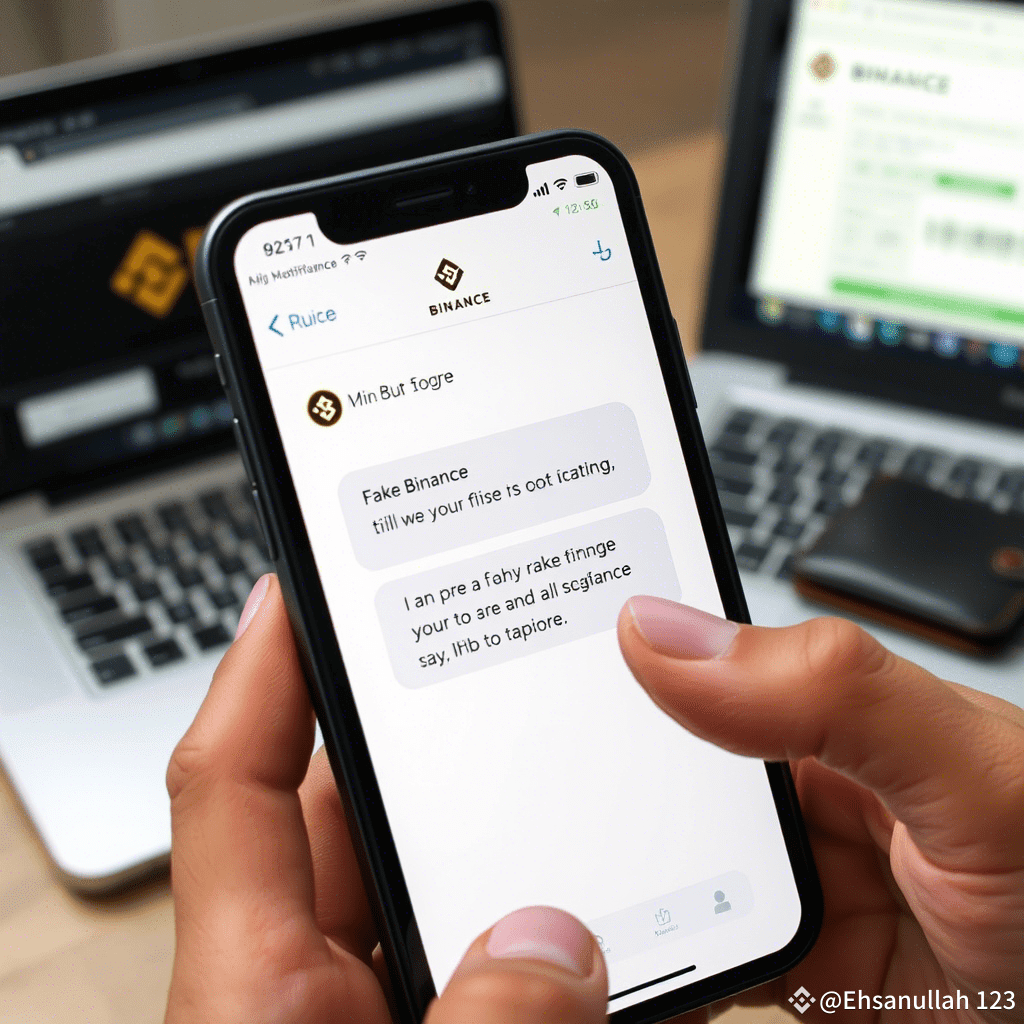 Binance users are being targeted by SMS spoofing scams, wher | Ehsanullah 123 on Binance Square