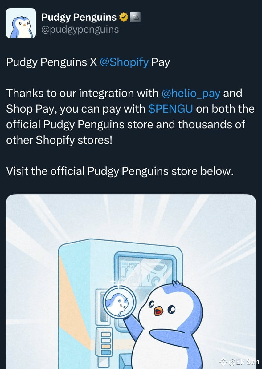 🚨SHOPIFY USERS CAN NOW PAY USING $PENGU ACROSS THOUSANDS OF | Ek San on ...