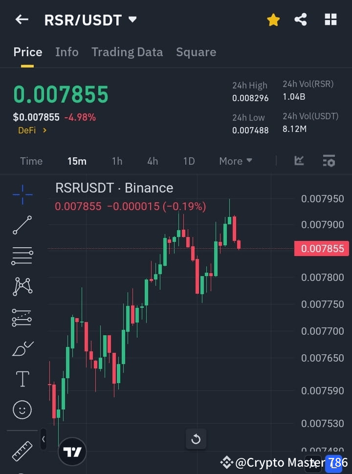 🔻 $RSR /USDT SHORT TRADE ALERT! 🔻 Current Price: $0.00785 | Crypto Master 786 on Binance Square