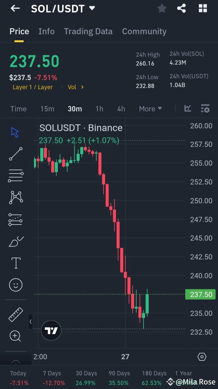 $SOL /USDT Showing Strong Recovery Update Confirm 💯 💥 🎯 | Mila Rose on Binance Square