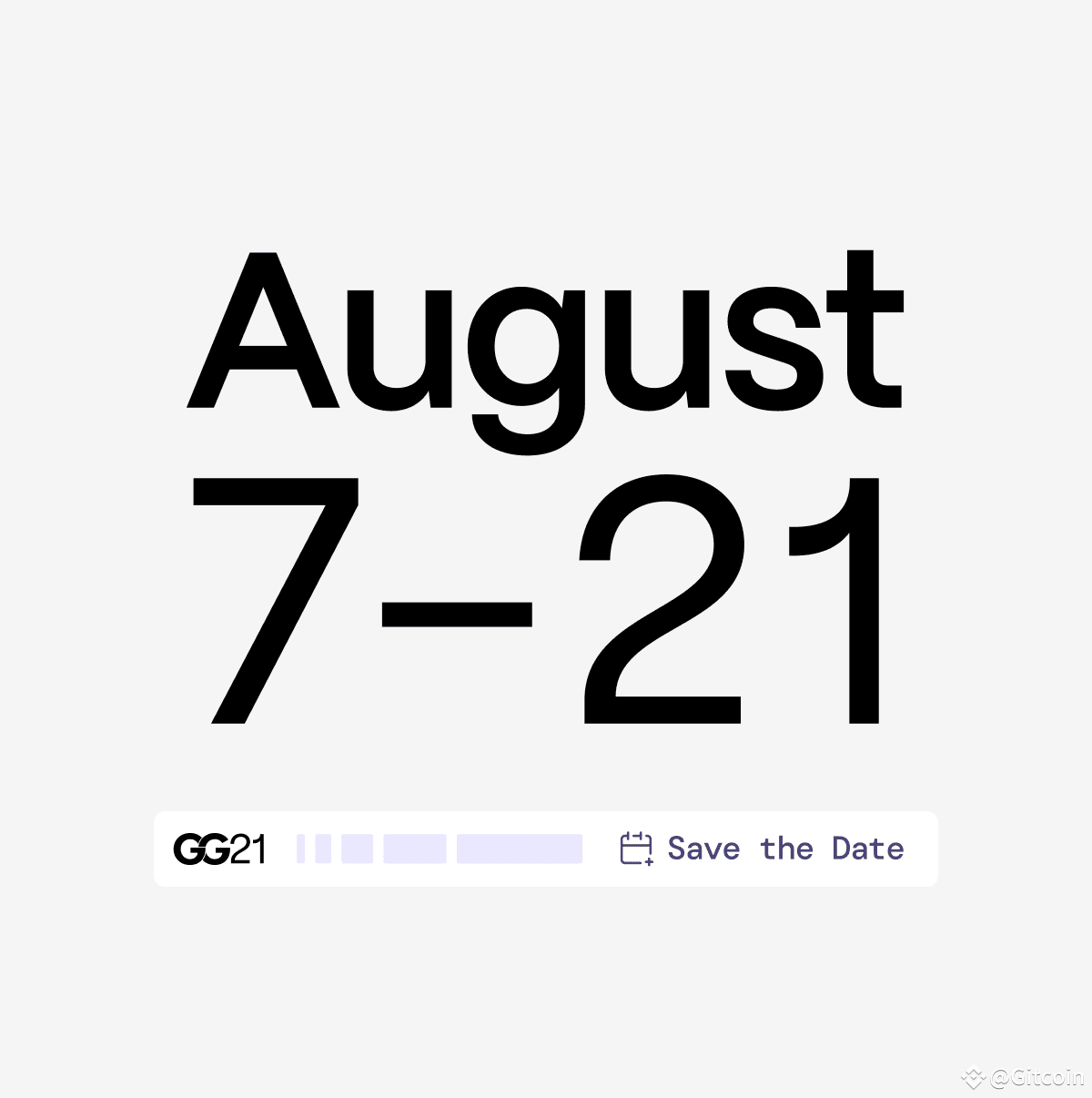 🎉📆COMING SOON📆🎉 Mark your calendars for #GG21! Be on th | Gitcoin on ...