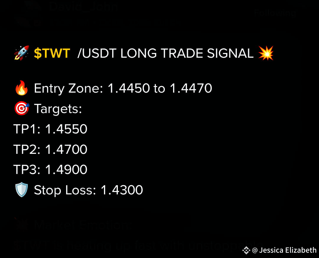 🚀 $TWT /USDT LONG TRADE SIGNAL 💥 LONG TRADE SIGNAL | Jessica Elizabeth ...