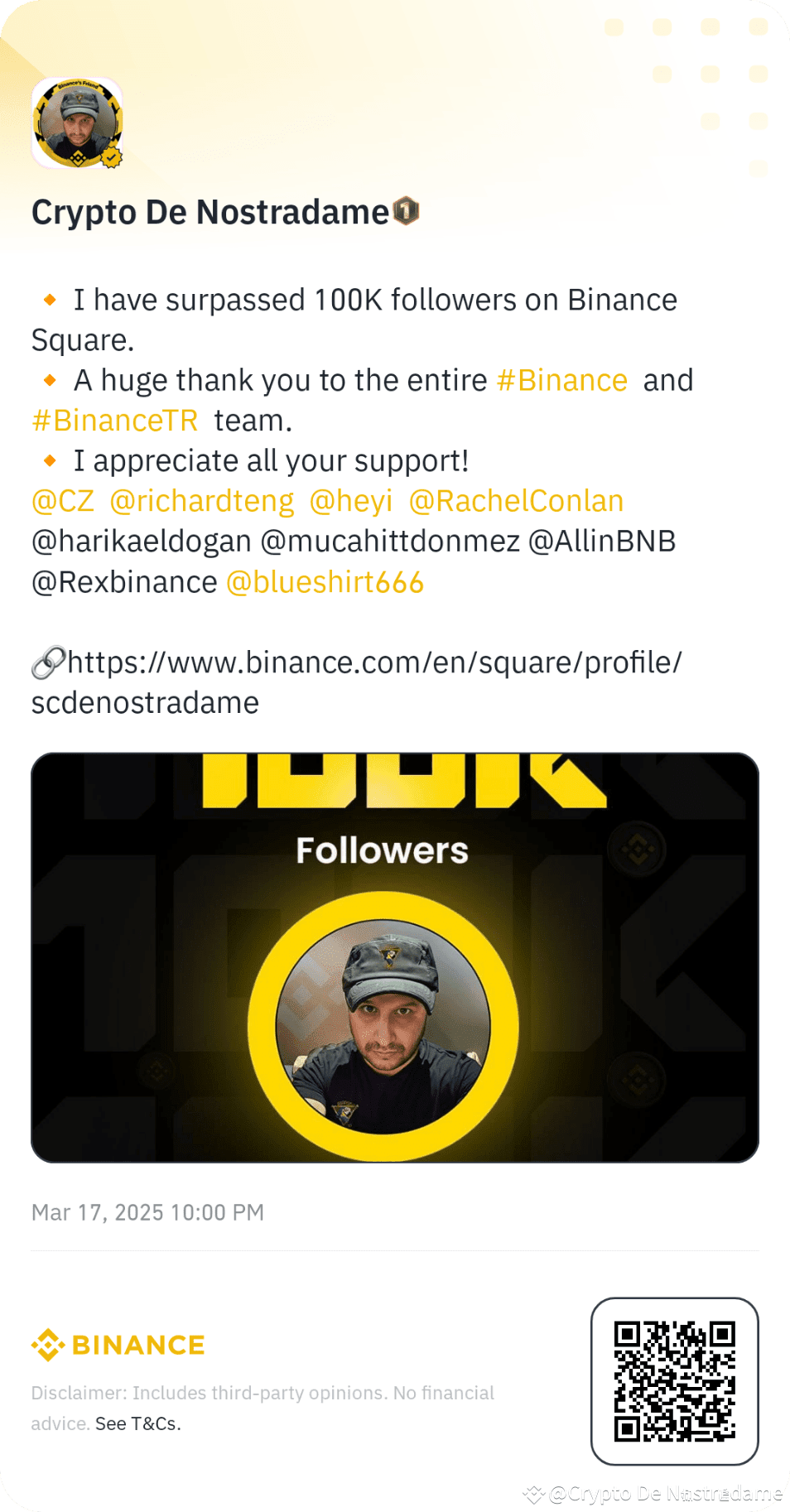 🖤💛🖤💛🖤💛 | Crypto De Nostradame on Binance Square