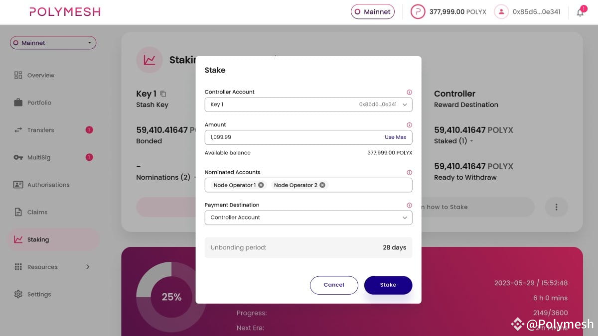 Stake $POLYX via the Polymesh Portal and benefit from stakin | Polymesh on Binance Square