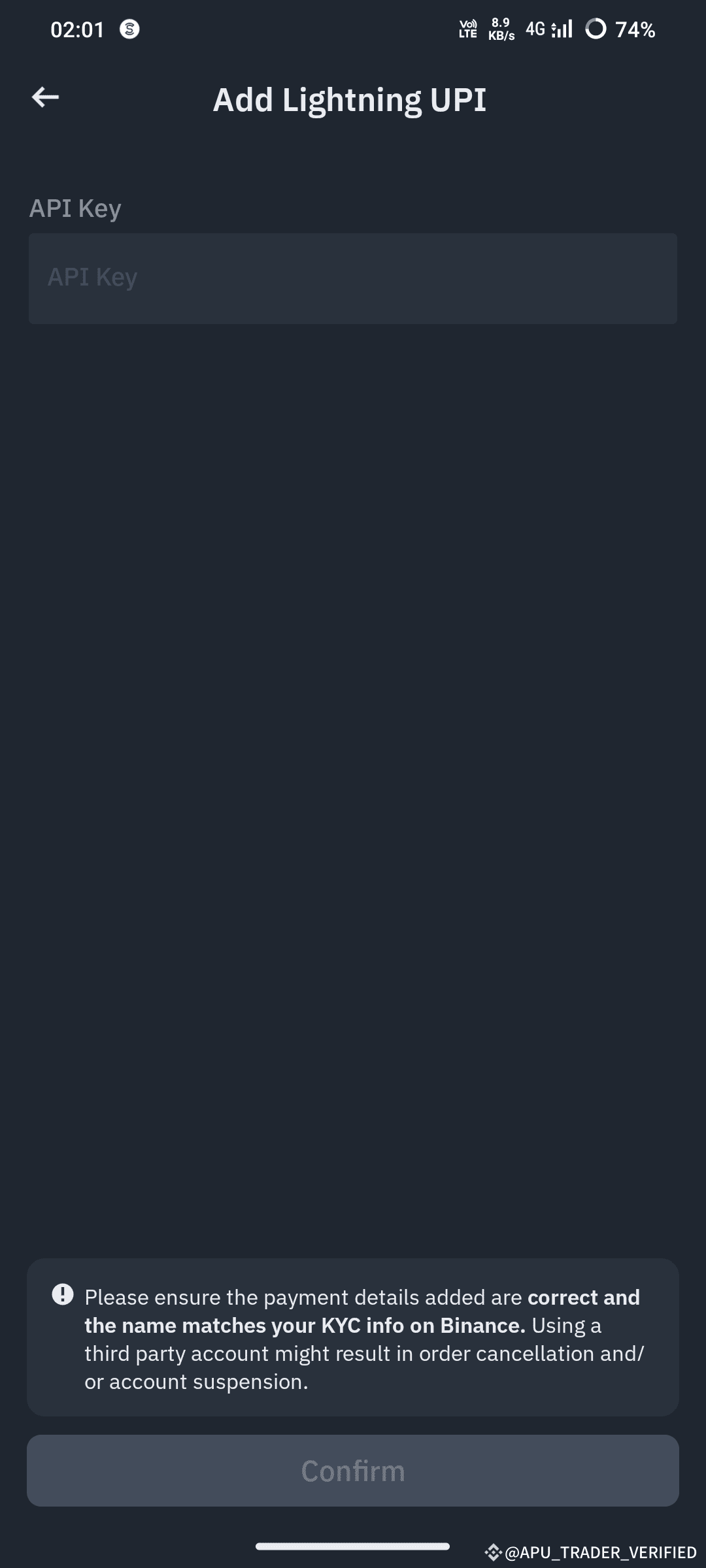 Please Anyone TELL me HOW TO ADD LIGHTNING UPI with MY paym | APU ...