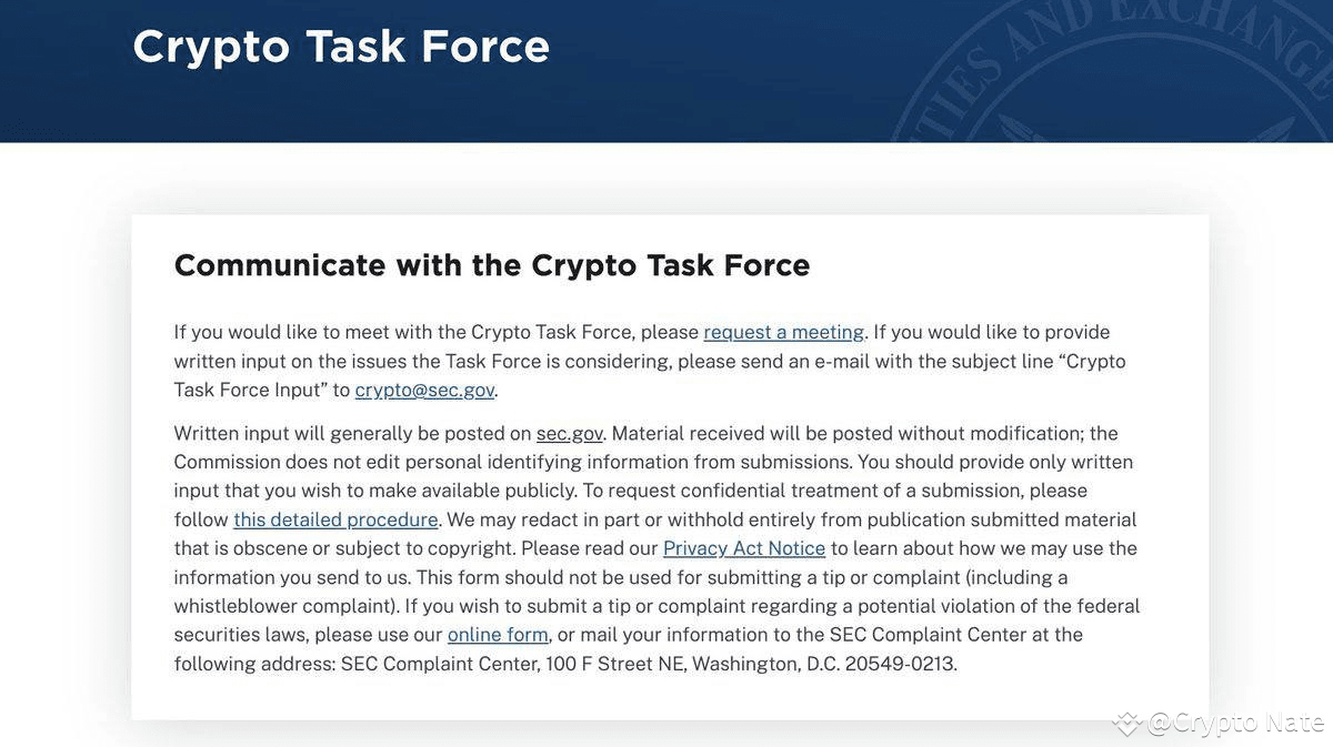 🚨 BREAKING: 🇺🇸 SEC LAUNCHES NEW CRYPTO TASK FORCE WEBSITE 🚨 | Crypto Nate on Binance Square