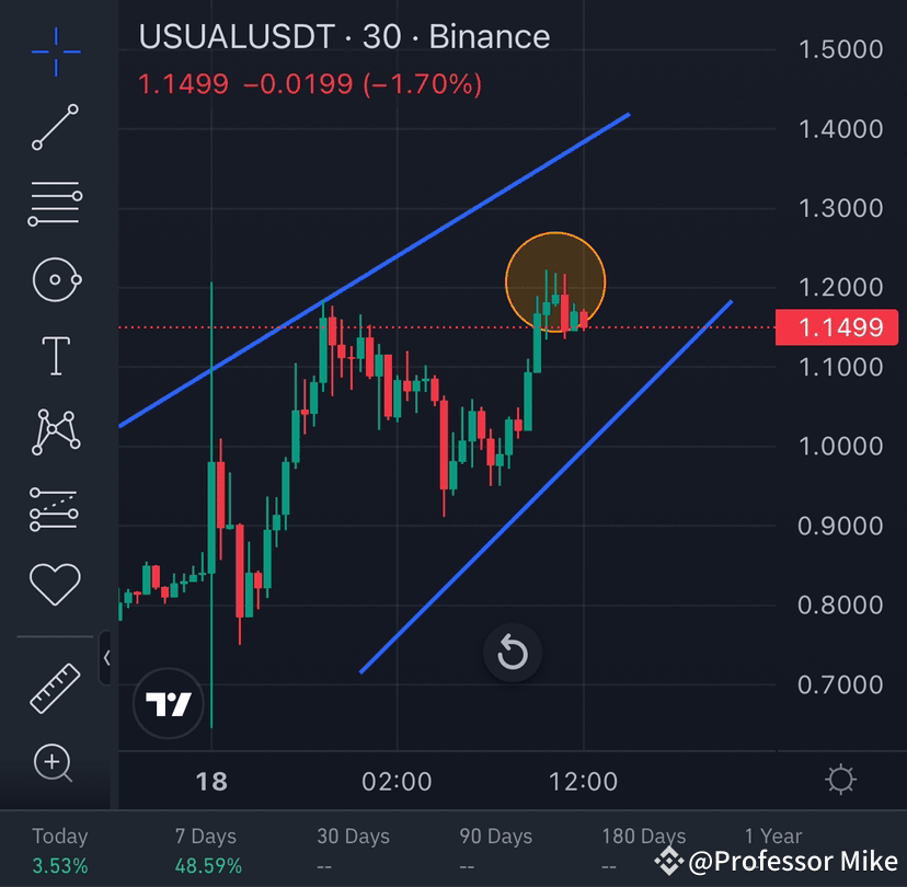 Target Achieved! 🎯 The first target for $USUAL USDT at $1 | Professor Mike on Binance Square