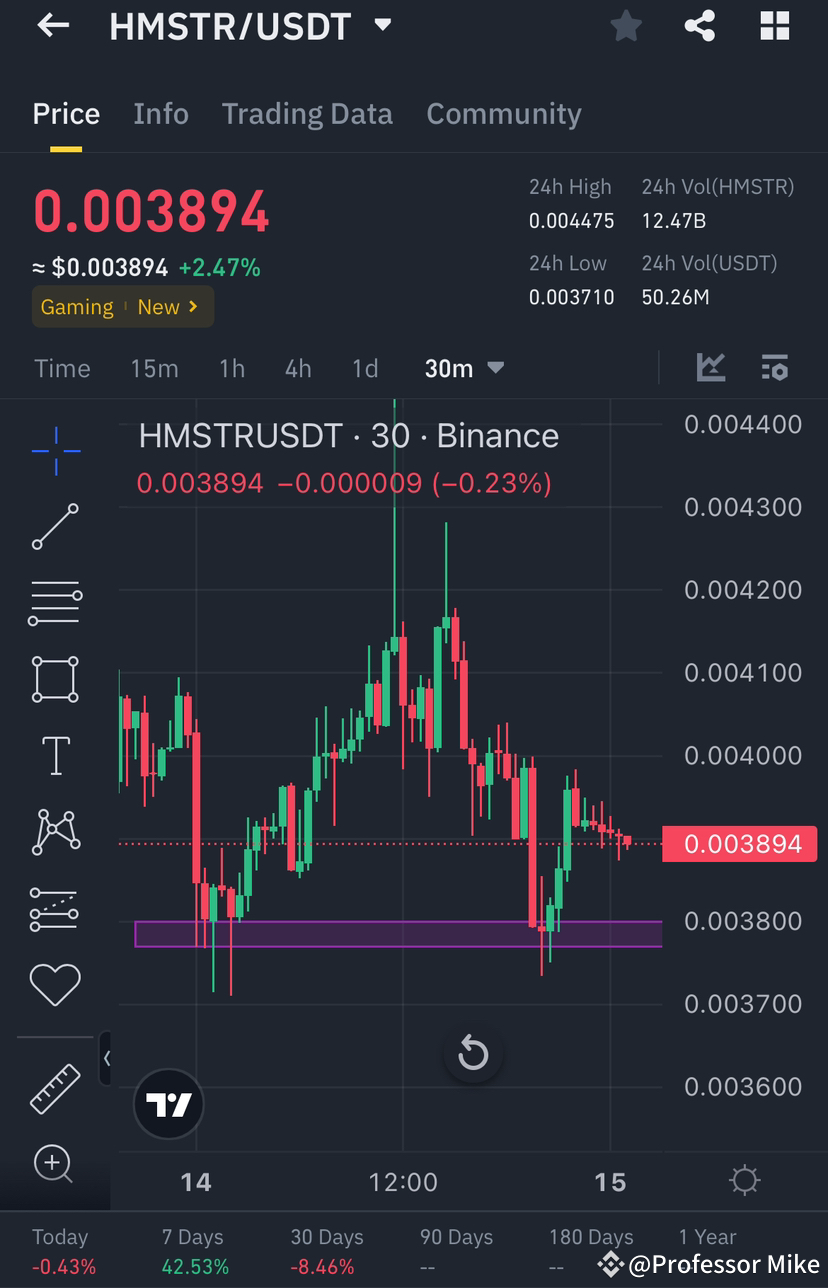 $HMSTR /USDT ALERT: Potential Move Ahead! Current Price: 0 | Professor ...