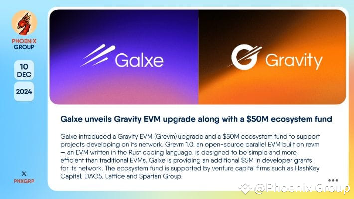 Galxe unveils Gravity EVM upgrade along with a $50M ecosyste | Phoenix Group on Binance Square