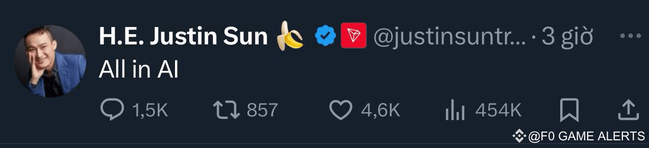 Justin Sun shills AI, as we all know, this guy specializes i | F0 GAME ...
