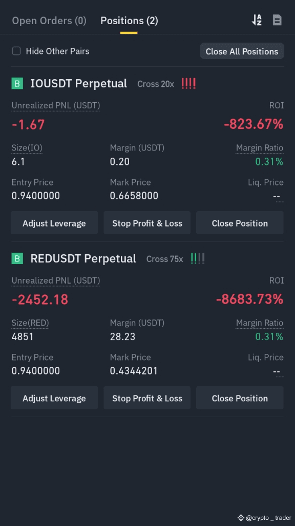 TOO much losses $RED $IO any suggestions 😔 | crypto _ trader on Binance ...