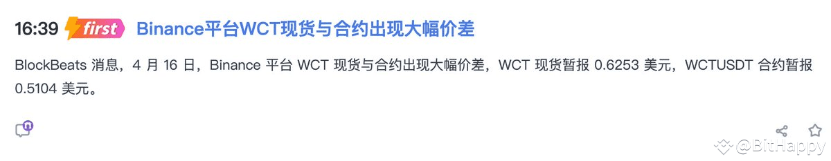 $WCT There is a significant price difference between spot an | BitHappy ...