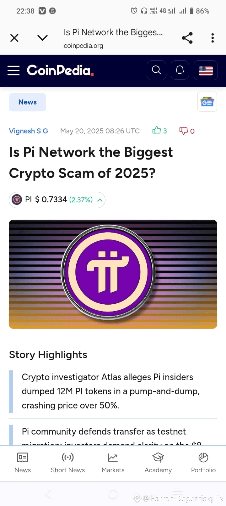 Is Pi Network the Biggest Crypto Scam of 2025? PI $ 0.73 | Farrah ...