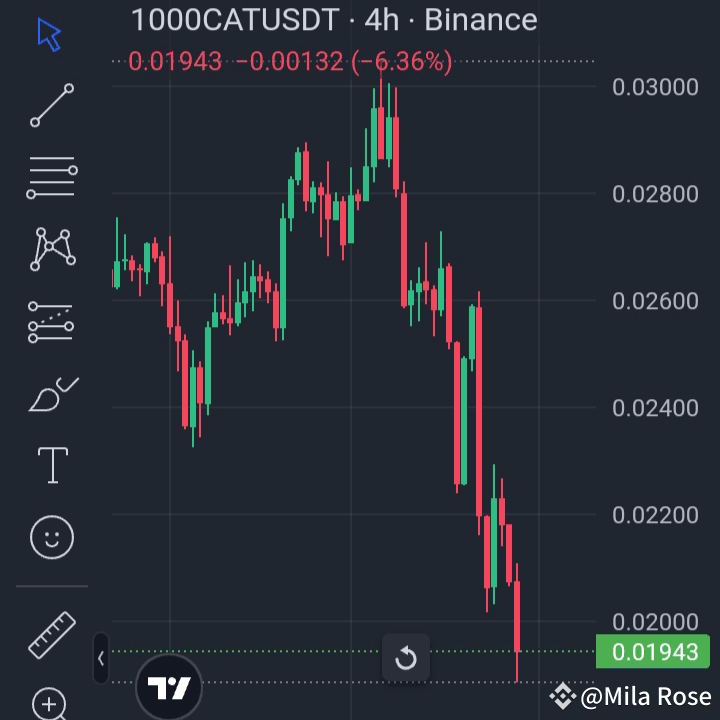 $1000CAT /USDT Strong Dip Move Confirm 💯 Ready For Next | Mila Rose on Binance Square
