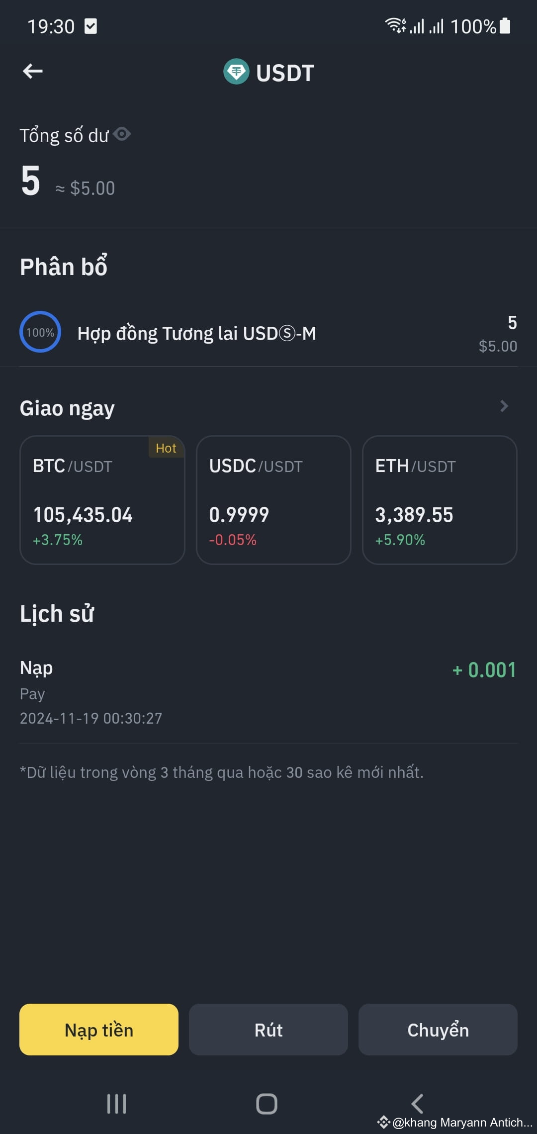 After this 5 USD, mine is a futures contract, so how can my | hoàng ...