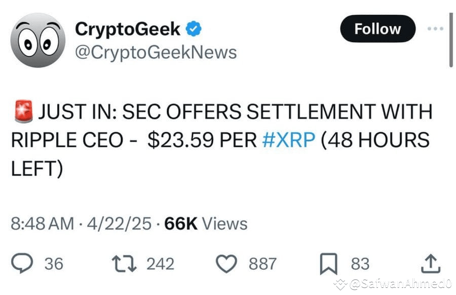 The CryptoGeek account predicts that the Ripple currency wil | SafwanAhmed0 on Binance Square