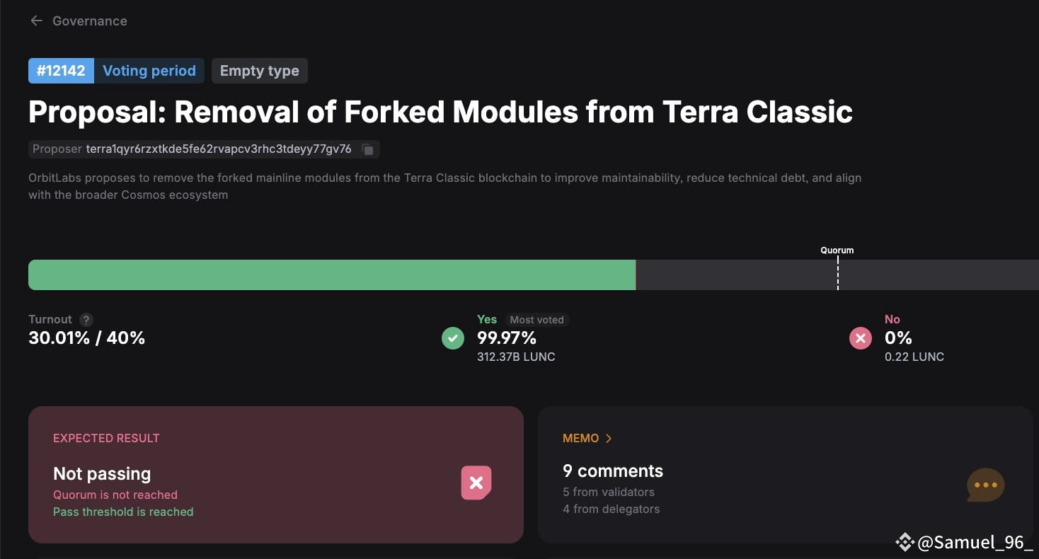 $LUNC $USTC The proposal made by Orbit Labs to "Remove For | Samuel_96_ on Binance Square