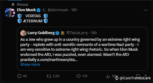 Elon Musk： 🛡️ VERITAS 🛡️ 🛡️ ÆTERNUM 🛡️ | CoinTrendsLark on Binance Square