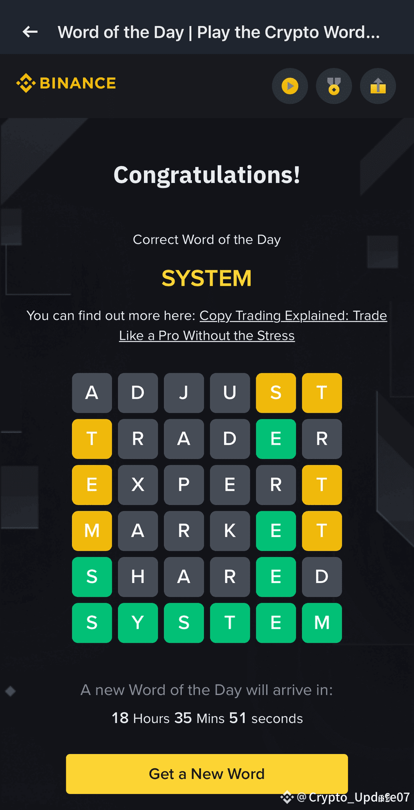 Binance word of the day answer today 🎁 All 6 letter words | Crypto ...