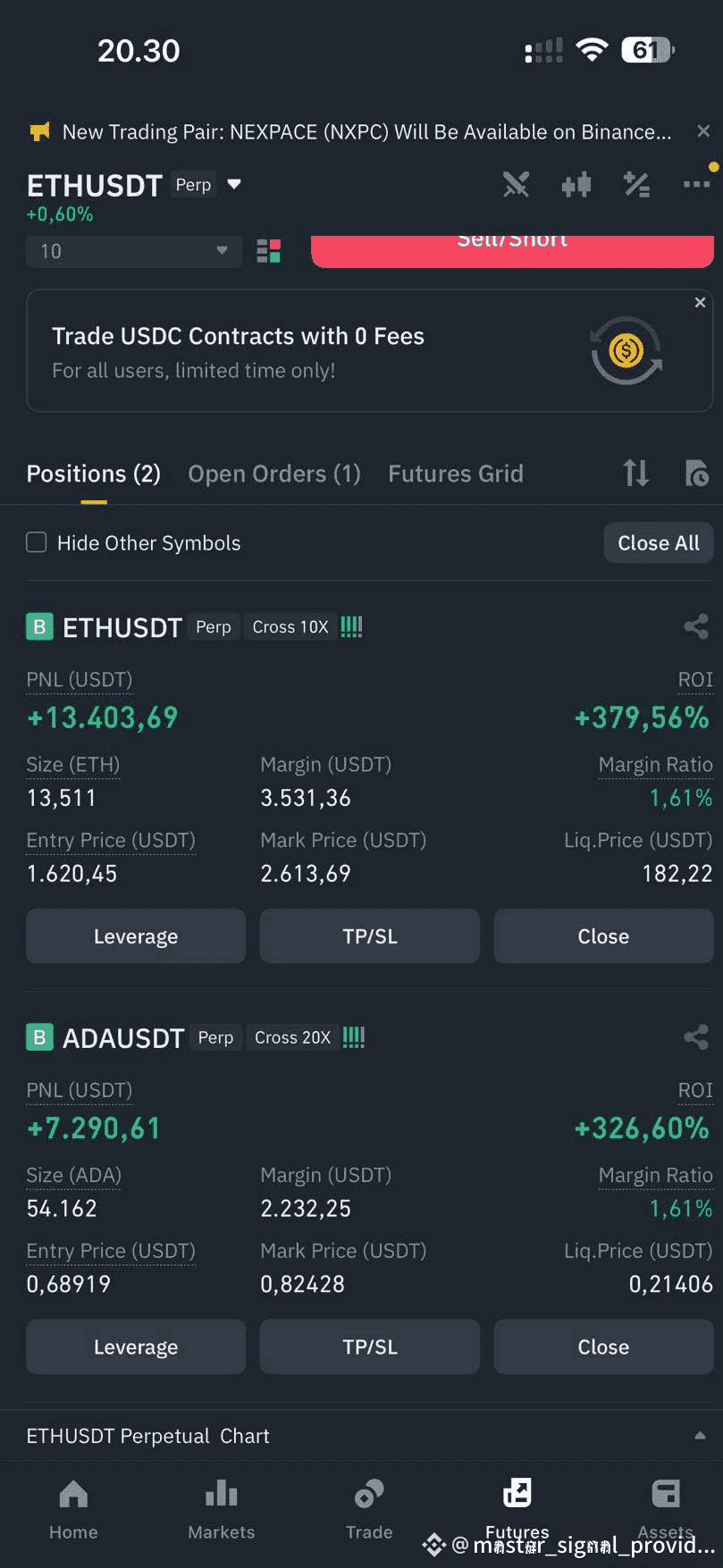 $ETH $Binance Premium Signals – Free Crypto Trading Signal | master ...