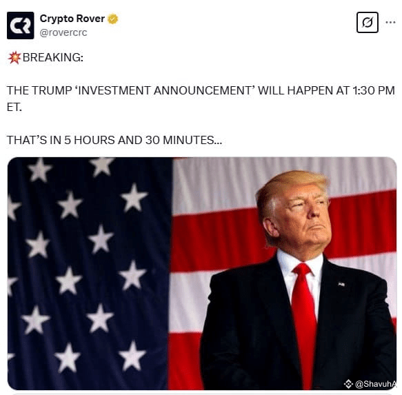 $BTC $ETH $XRP 🤔Trump stated that he will make an | ShavuhA on Binance ...
