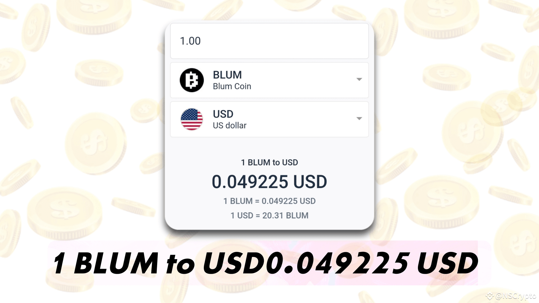 Blum Coin Price in USD $0.049225 | NSCrypto on Binance Square
