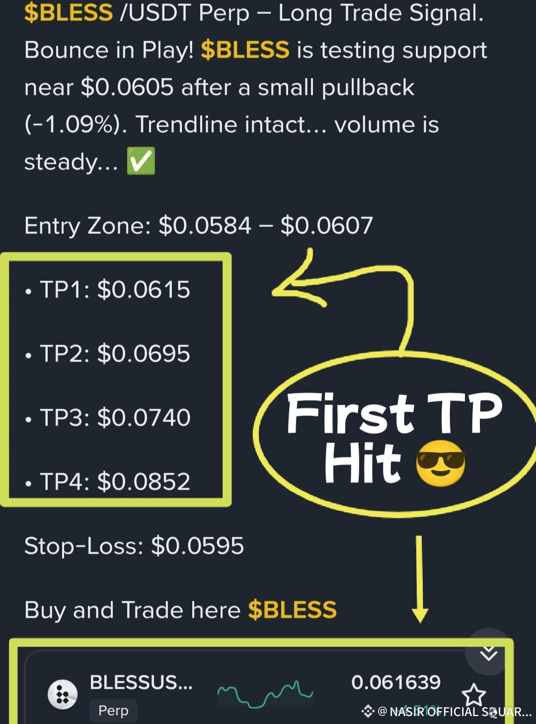 $BLESS – Trade Update 🚀 Just an hour ago, I shared the $BLE | BNB ...