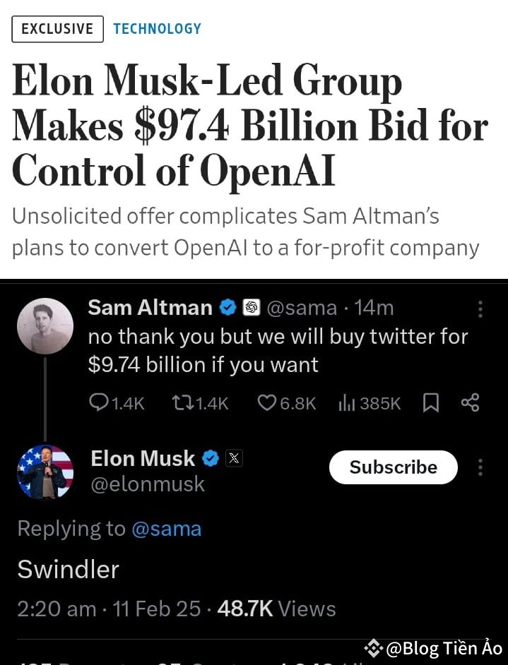 Elon Musk Proposes to Buy Back OpenAI for $97.4 Billion 💰 | Blog Tiền ...